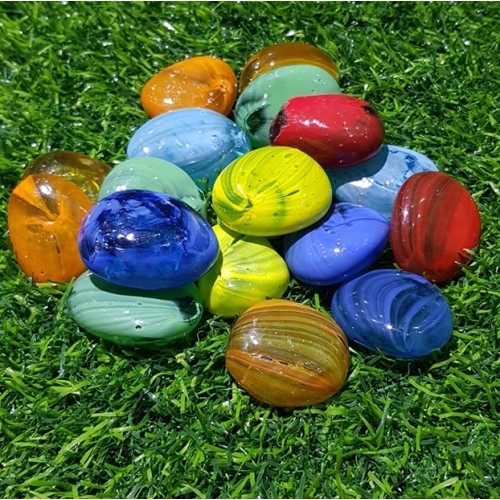 9 Pieces Gravel Pebbles For Aquarium Ornaments Fish Tank & Pots Decore (8)