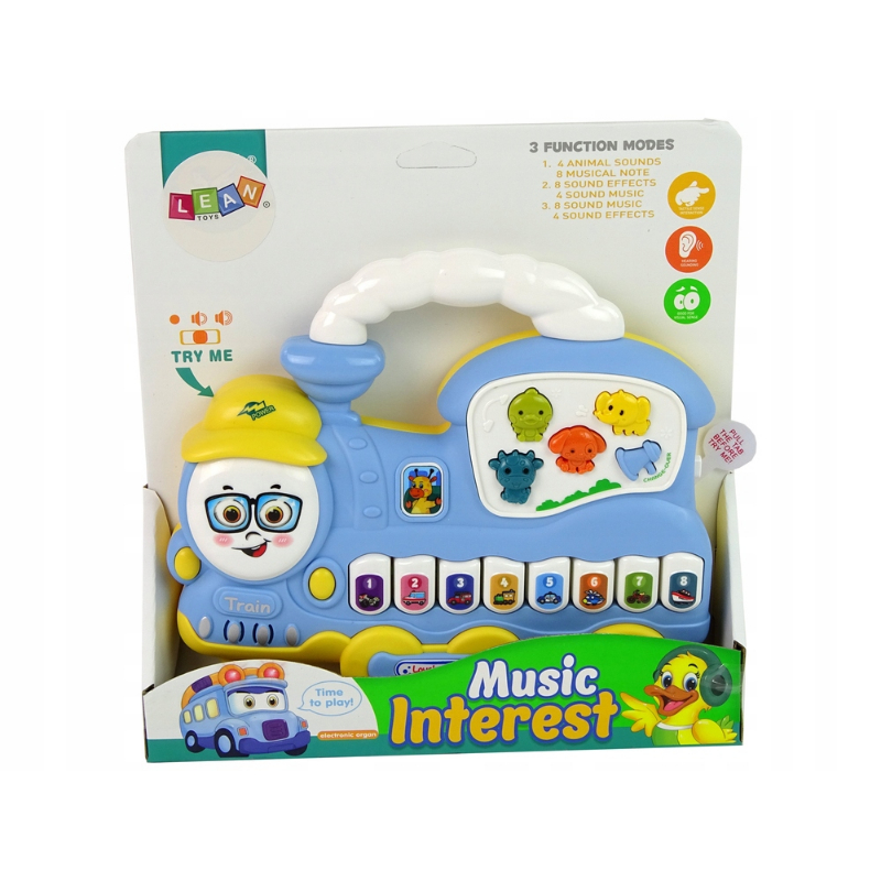 Colorful Train Piano playing animal sounds, musical organs Toy for Kids